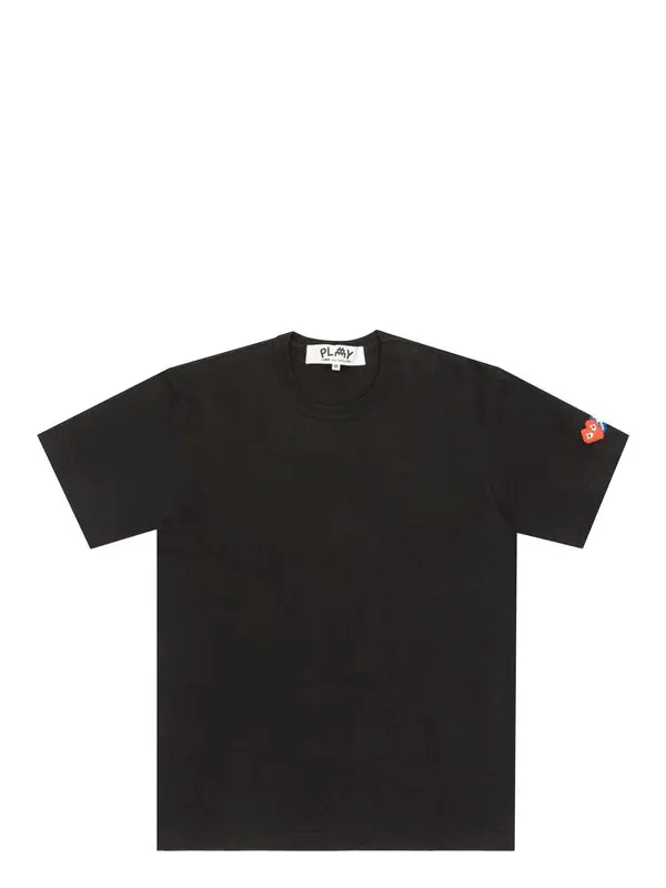 Play Comme Des Garcon Double Heart T-shirt - Black