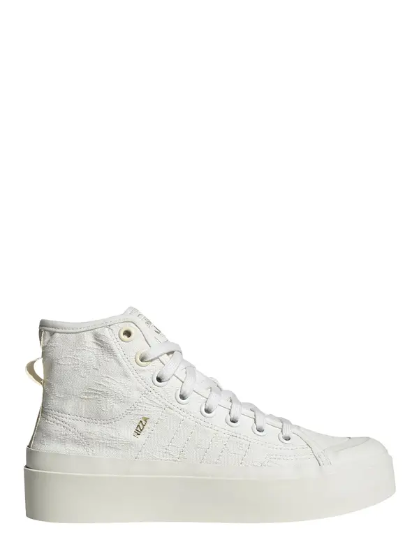 Adidas Nizza Bonega Mid Embroidered Floral Sneakers - White