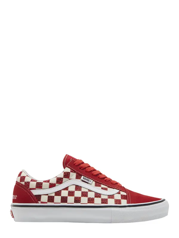 VANS Supreme X Swarovski X Skate Old Skool Sneakers - Red
