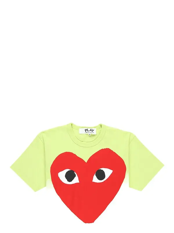 Play Comme Des Garcon Big Heart T-shirt - Green