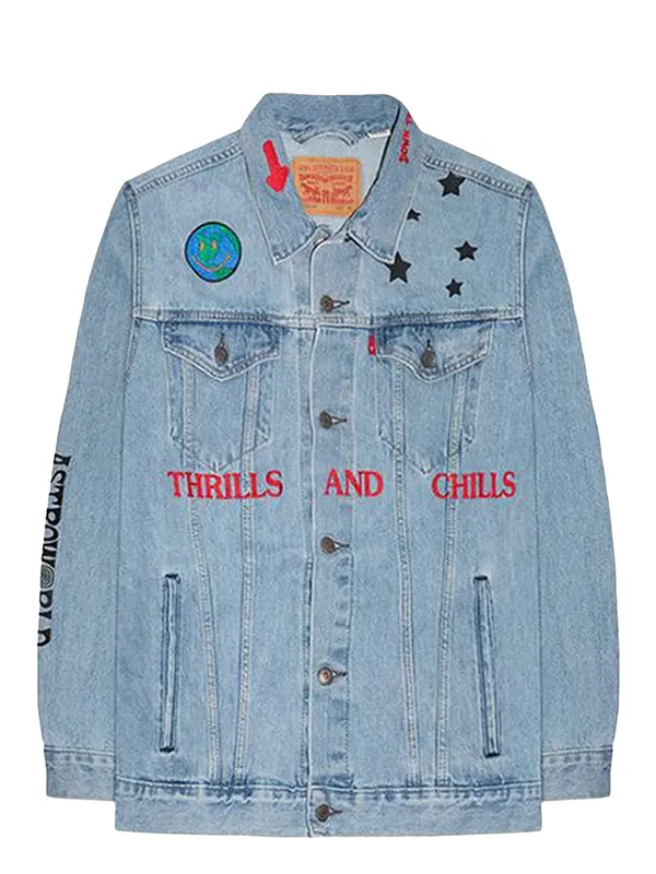 CACTUS JACK BY TRAVIS SCOTT Astroworld X Levi's Denim Jacket - Blue