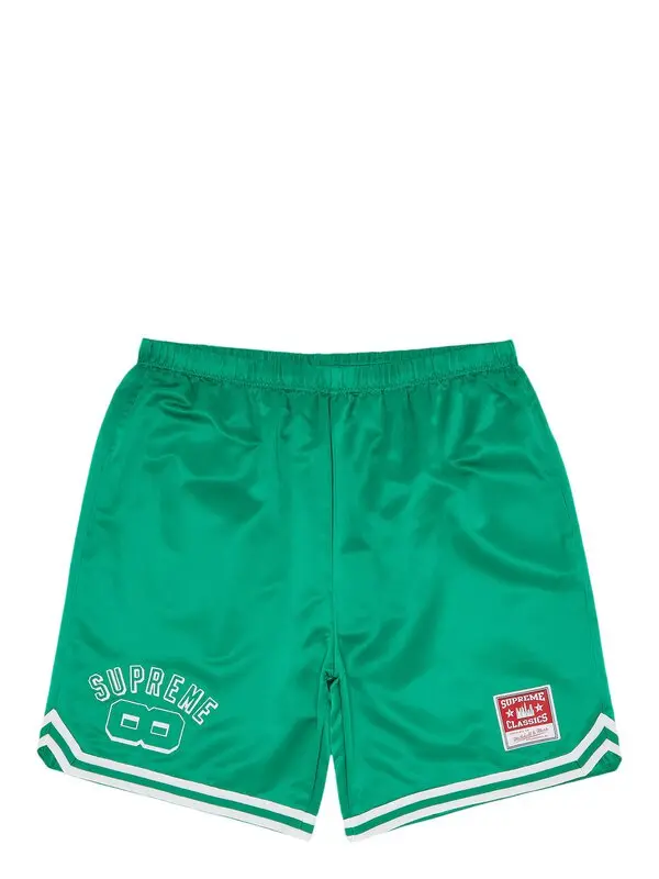 Supreme X Mitchell & Ness Satin Basketball Short - Green