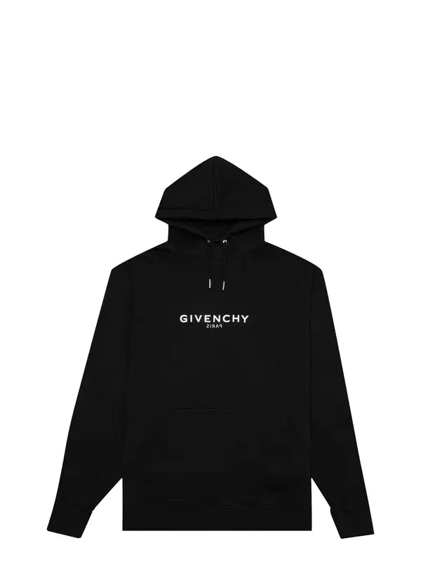 Givenchy Classic Fit Hoodie With Reverse Print - Black