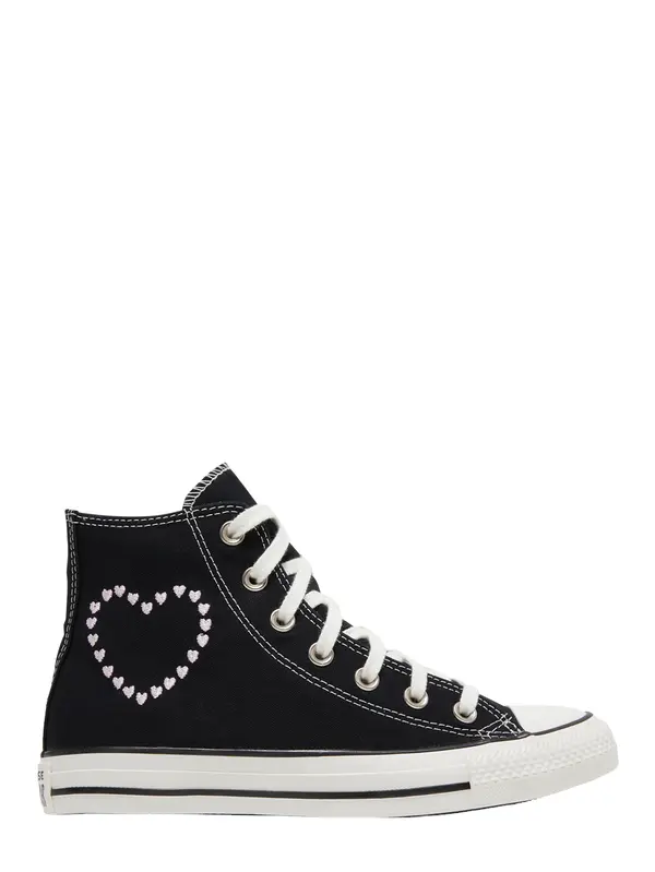 CONVERSE Chuck Taylor All Star High Embroidered Hearts - Black