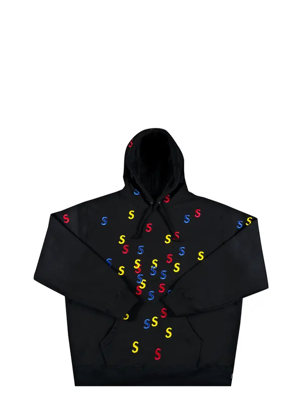 Supreme Embroidered Hooded Sweatshirt - Black
