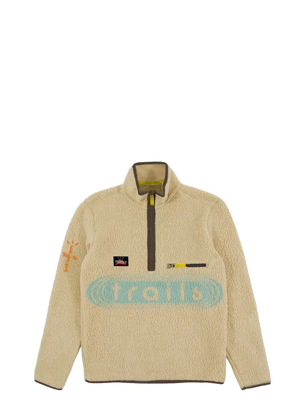 CACTUS JACK BY TRAVIS SCOTT Trails Half-zip Sherpa Pullover - Cream