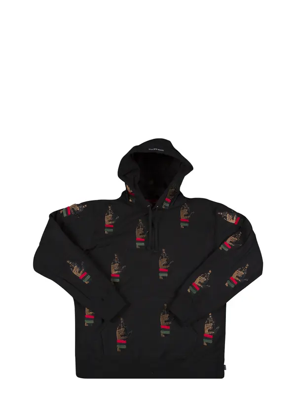 Supreme Dead Prez Rbg Embroidered Hooded Sweatshirt - Black