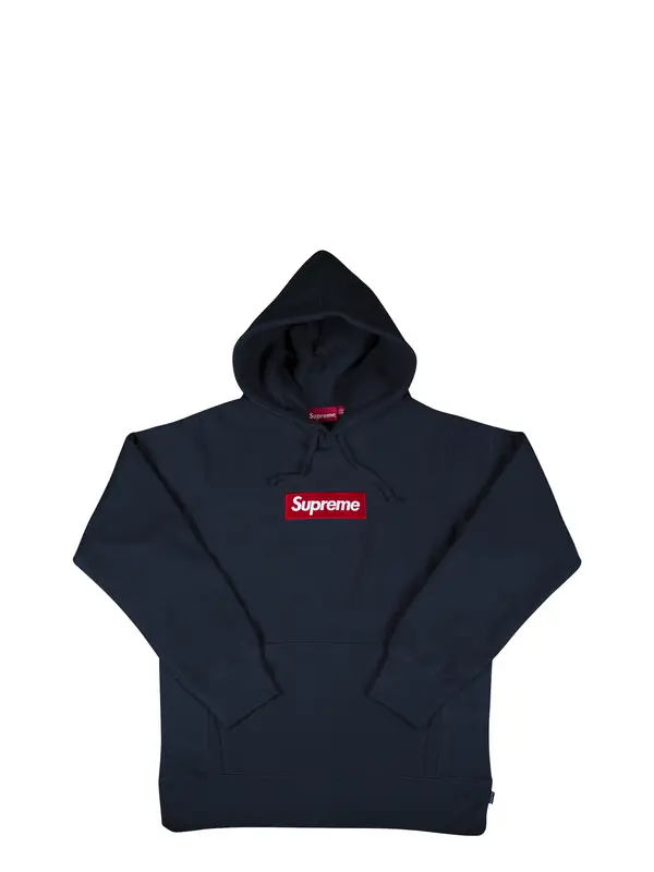 Supreme Box Logo Hooded Sweatshirt - Blue
