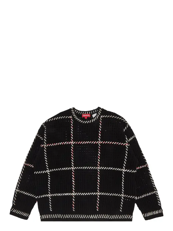 Supreme Quilt Stitch Sweater - Black