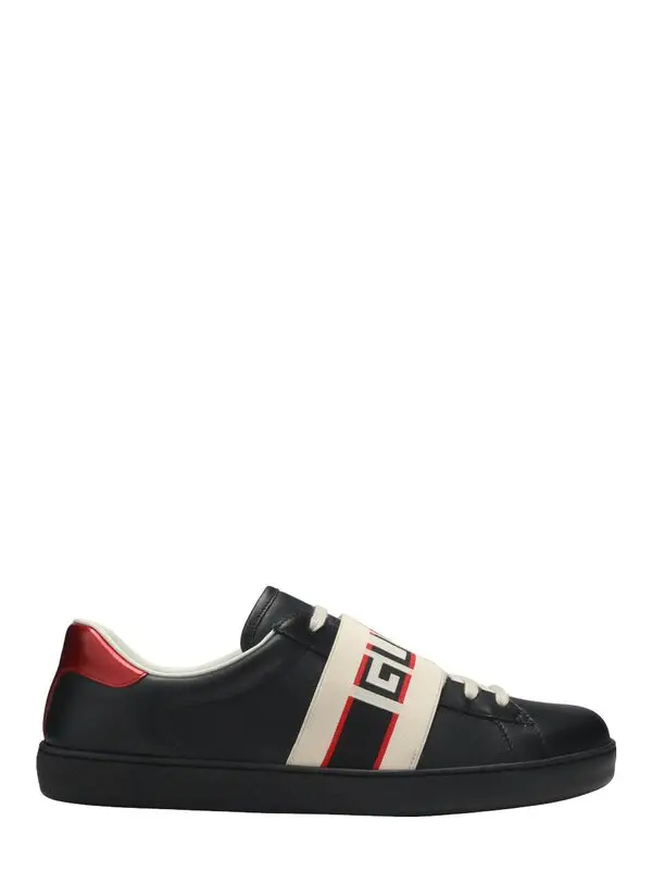 Gucci Ace Leather Sneakers - Black