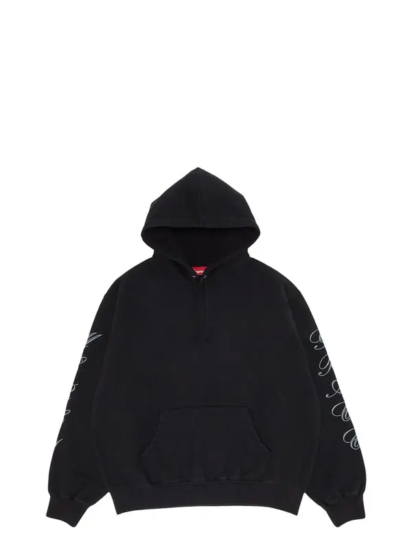 Supreme Patches Spiral Hooded Sweatshirt - Black