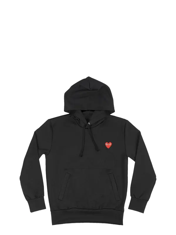 Play Comme Des Garcon Logo Hoodie - Black