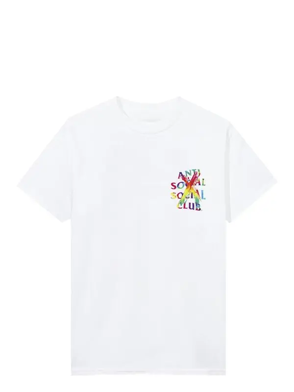ANTI SOCIAL SOCIAL CLUB Cancelled Rainbow Tee - White