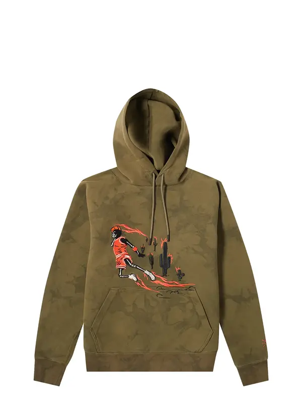 CACTUS JACK BY TRAVIS SCOTT X Washed Suede Hoodie - Green