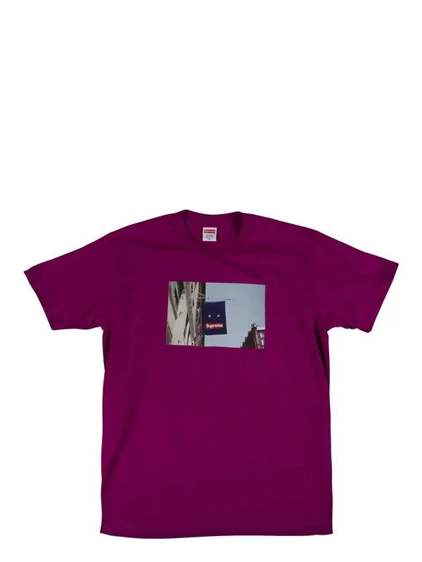 Supreme Banner T-shirt 'magenta - Purple