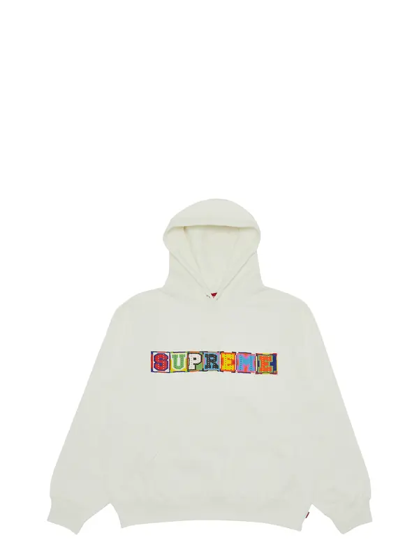 Supreme Beaded Hooded Sweatshirt - White