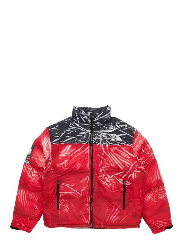 Supreme X The North Face Printed Nuptse Jacket - Red