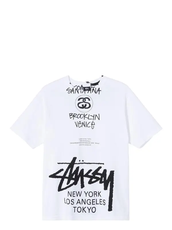 StÜssy X Takahiro Miyashita The Soloist World Tour Collection T-shirt - White