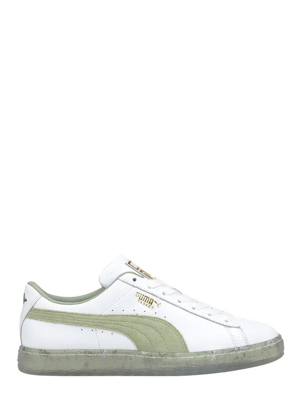 PUMA Basket In Bloom Desert Sage Sneakers - White