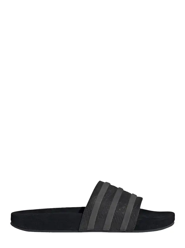 Adidas Adilette Snakeskin Slides - Black