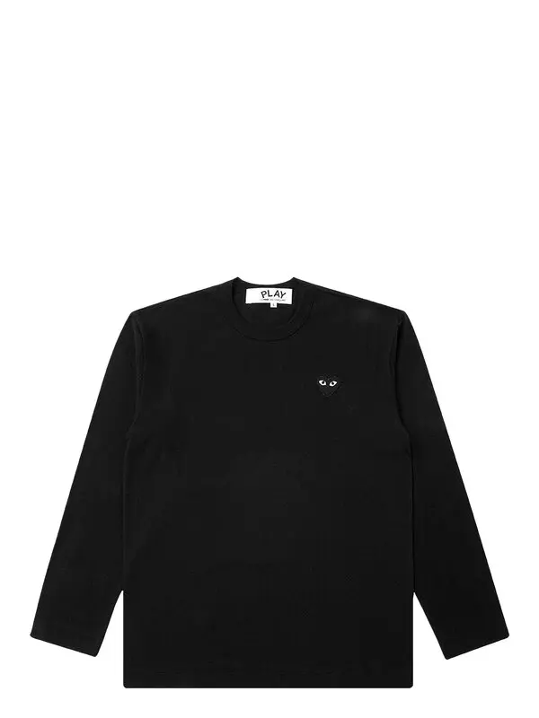 Play Comme Des Garcon Emblem Long-sleeve T-shirt - Black
