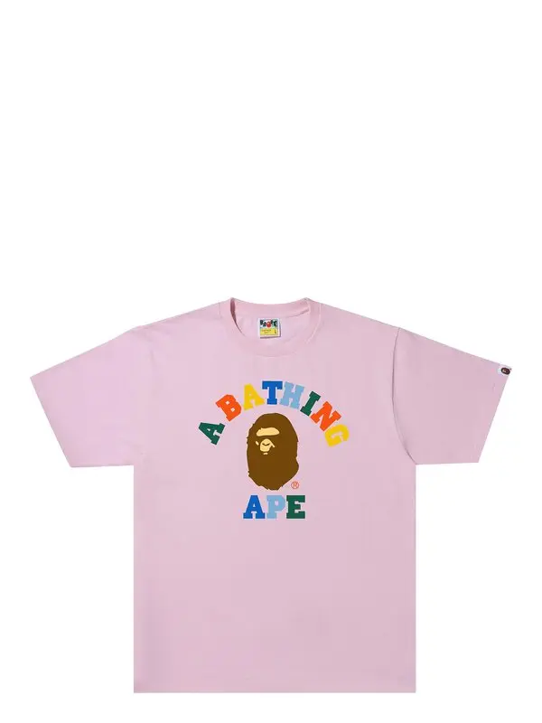 A BATHING APE Colors College Tee - Pink