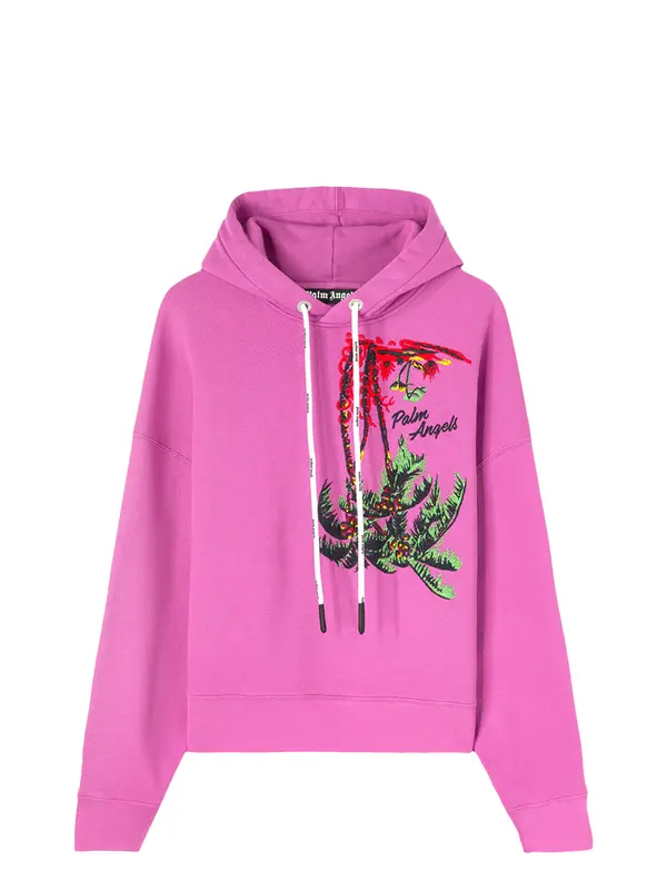 Palm Angels Upside Down Palm Hoodie - Purple
