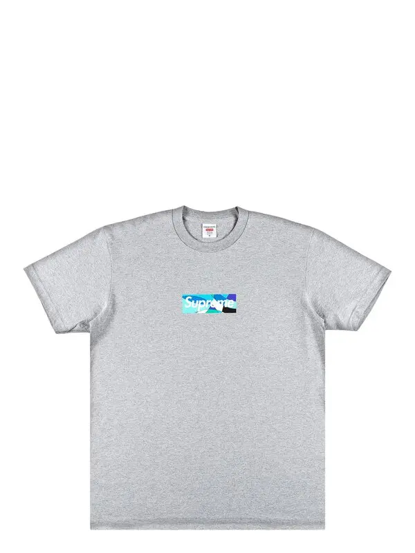 Supreme X Emilio Pucci Box Logo Tee 'heather /blue - Grey