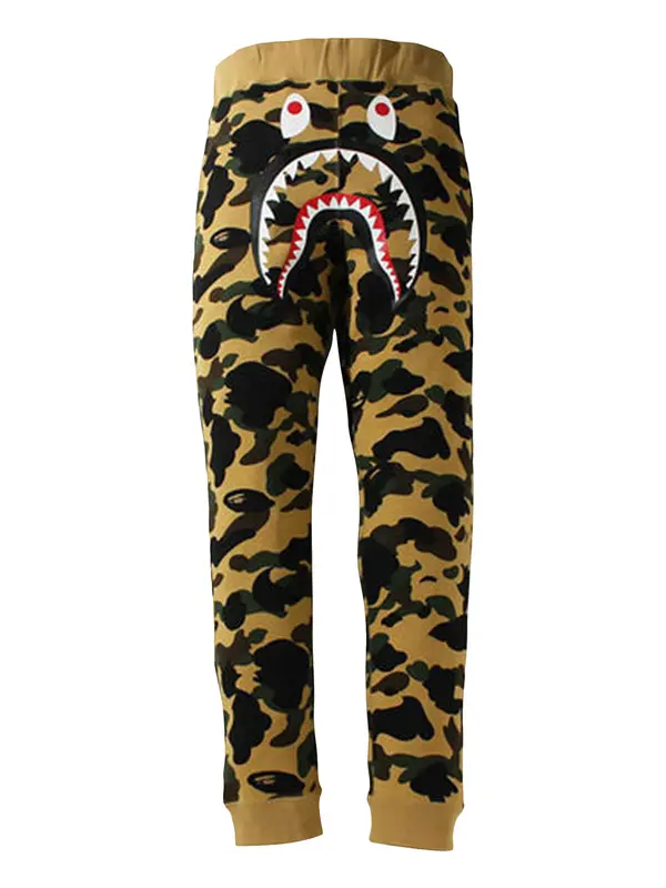 A BATHING APE 1st Camo Shark Slim Fit Sweatpants - Yellow