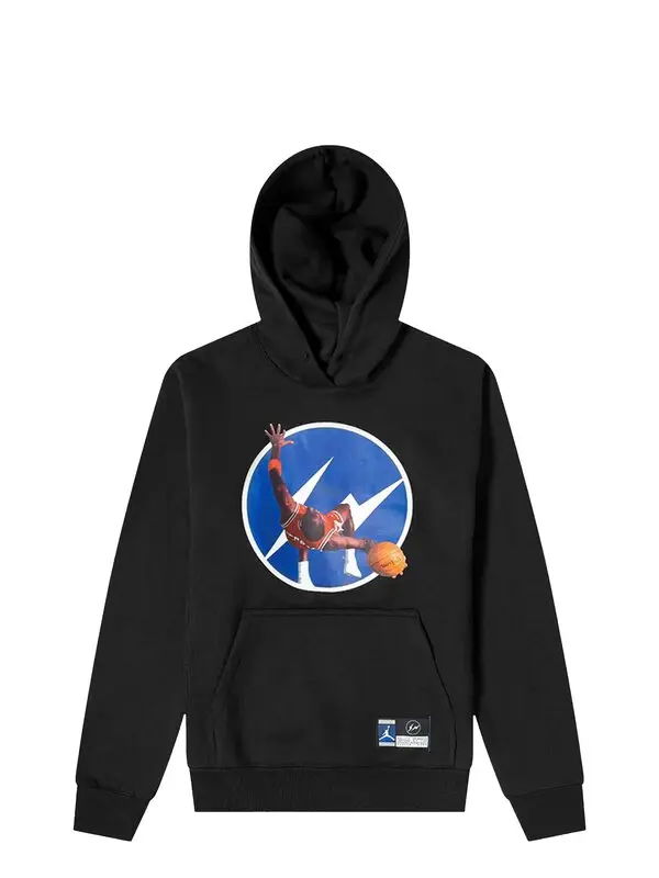 JORDAN X Fragment Image Pullover Hoodie - Black