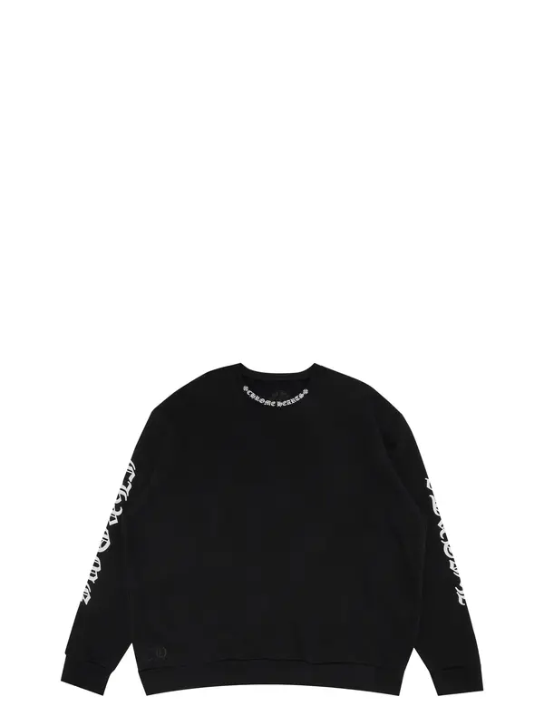 Chrome Hearts Neck Logo Crewneck Sweatshirt - Black
