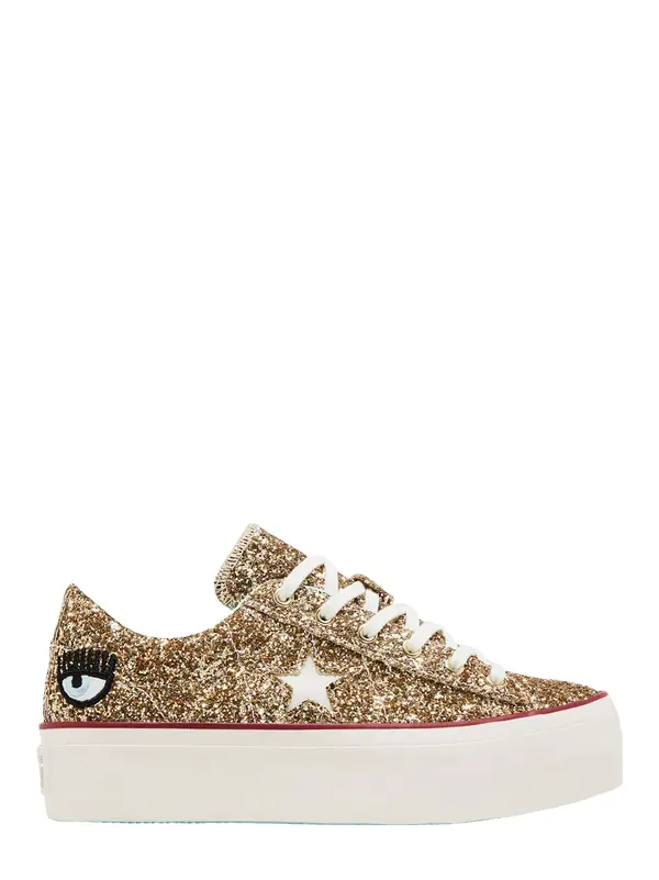 CONVERSE Chiara Ferragni One Star Platform Sneakers - Gold