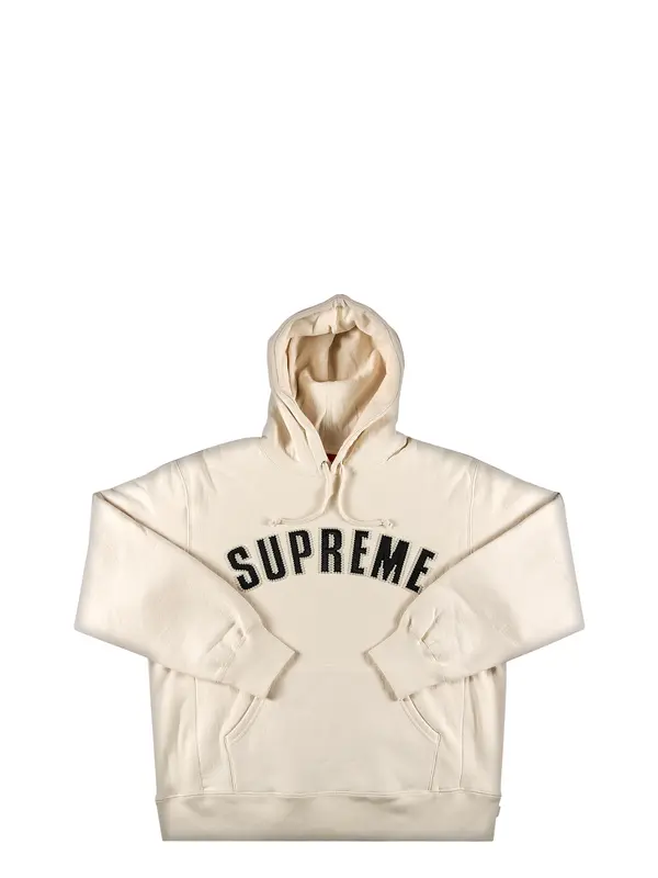Supreme Pearl Logo Hooded Sweatshirt - Cream
