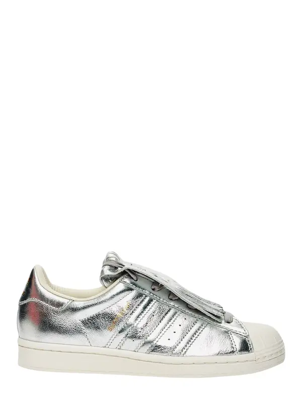 Adidas Superstar Fringe Metallic Sneakers - Silver
