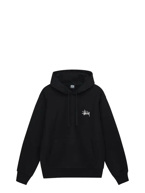 StÜssy Basic Fleece Hoodie - Black