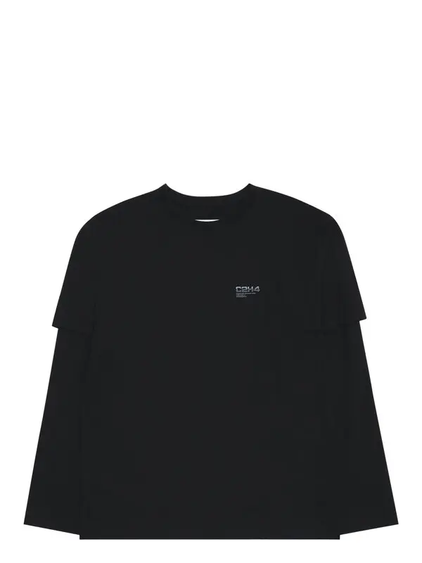 C2H4 Double Layered Long-sleeve T-shirt - Black