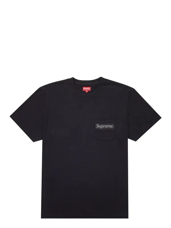 Supreme Mesh Stripe Pocket Tee - Black
