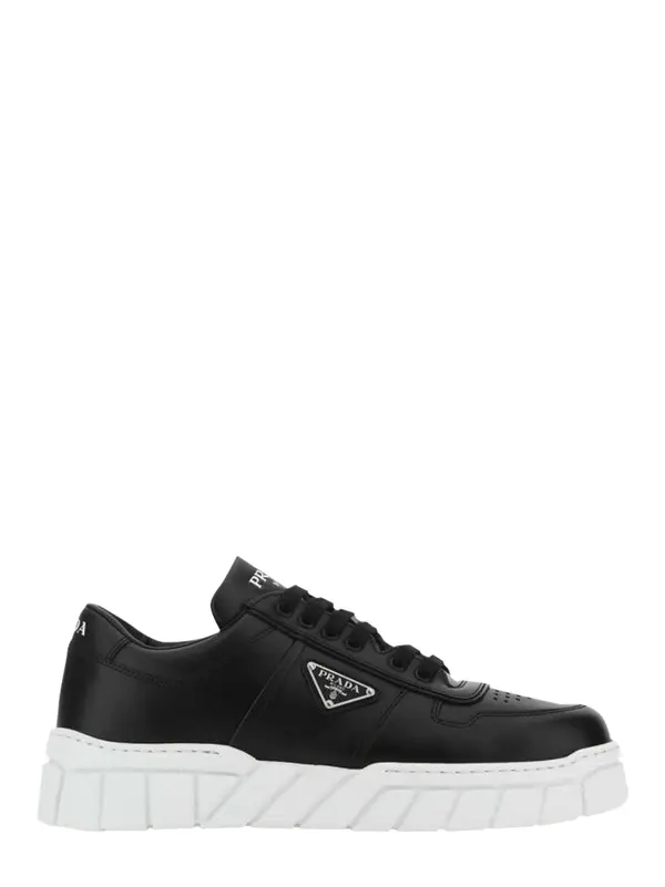 Prada Leather Sneakers - Black
