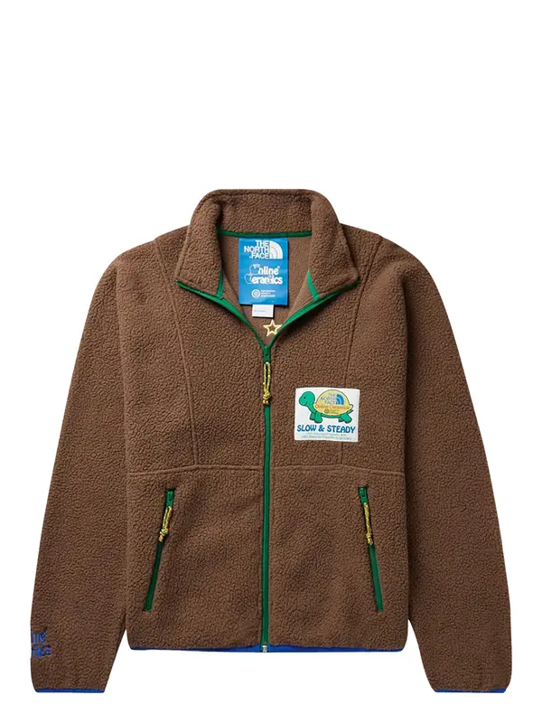 The North Face X Online Ceramics Sherpa Fleece Jacket - Brown