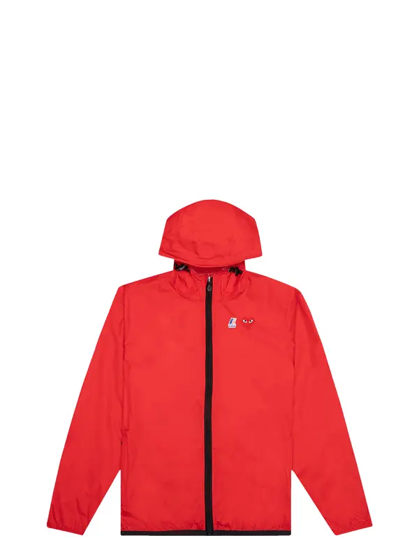 Play Comme Des Garcon X K Way Full Zip Jacket - Red