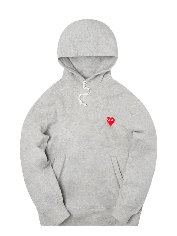 Play Comme Des Garcon Hooded Sweatshirt - Grey