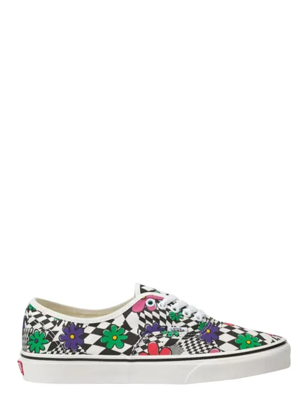 VANS Authentic Floral Checkerboard Sneakers - White