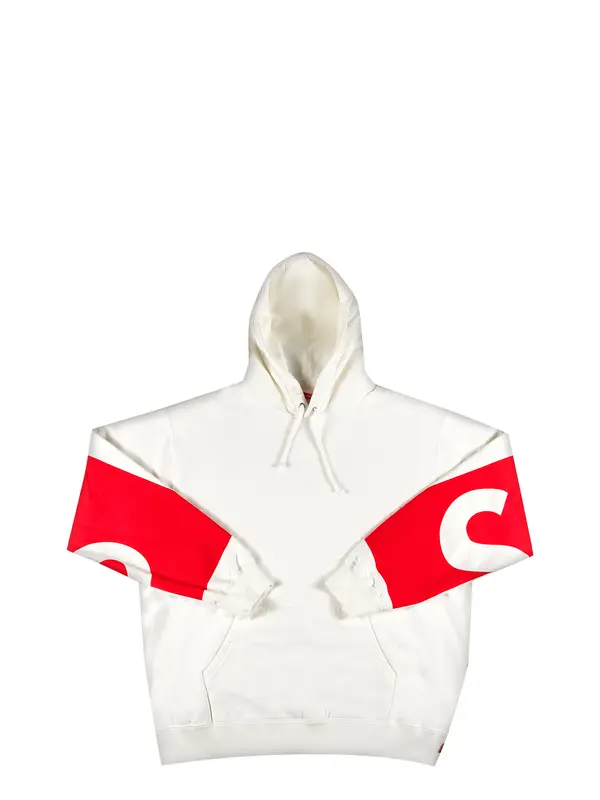 Supreme Big Logo Hooded Sweatshirt - White