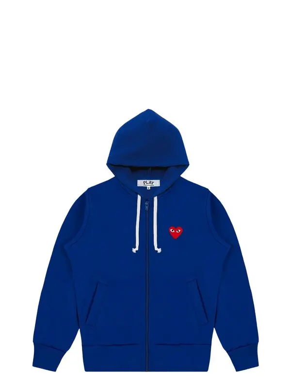Play Comme Des Garcon Heart Hooded Sweatshirt - Blue