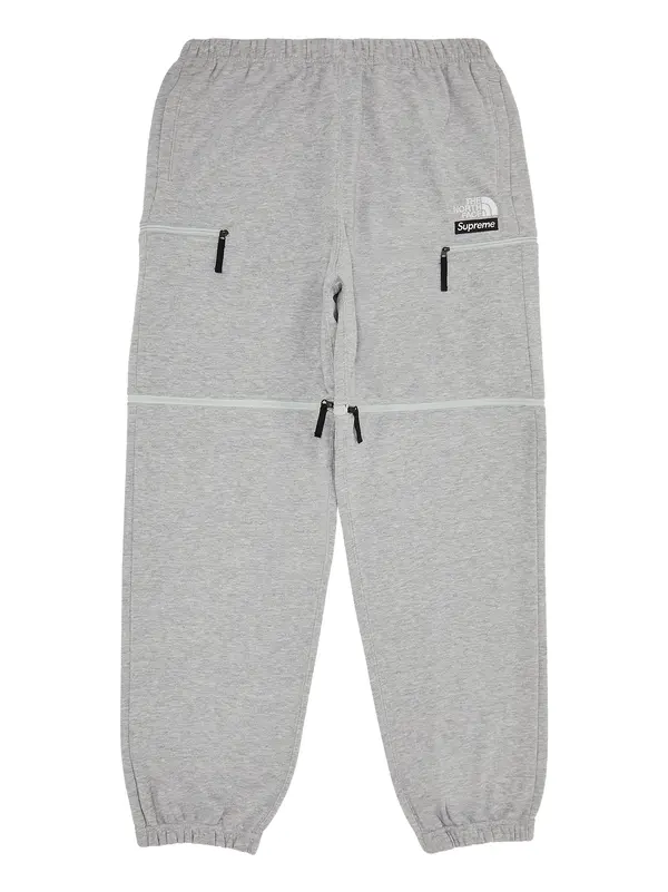 Supreme X The North Face Convertible Sweatpant 'heather - Grey