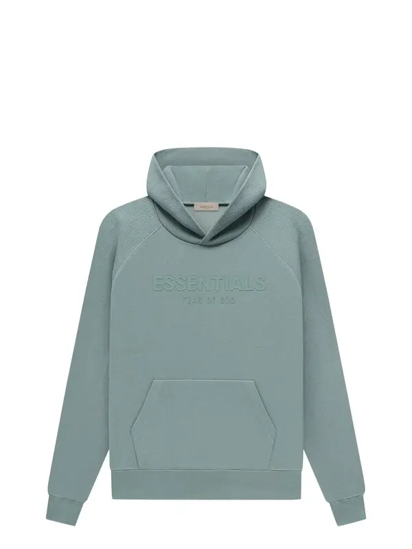 Fear Of God Waffle Raglan Hoodie - Green