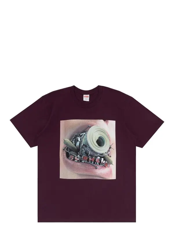 Supreme Braces Tee 'eggplant - Purple