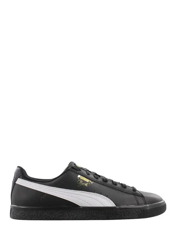 PUMA Clyde Core Leather Foil Sneakers - Black