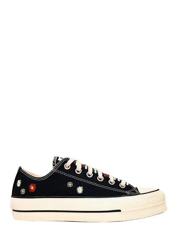 CONVERSE Chuck Taylor All Star Lift Low Daisy Embroidery - Black
