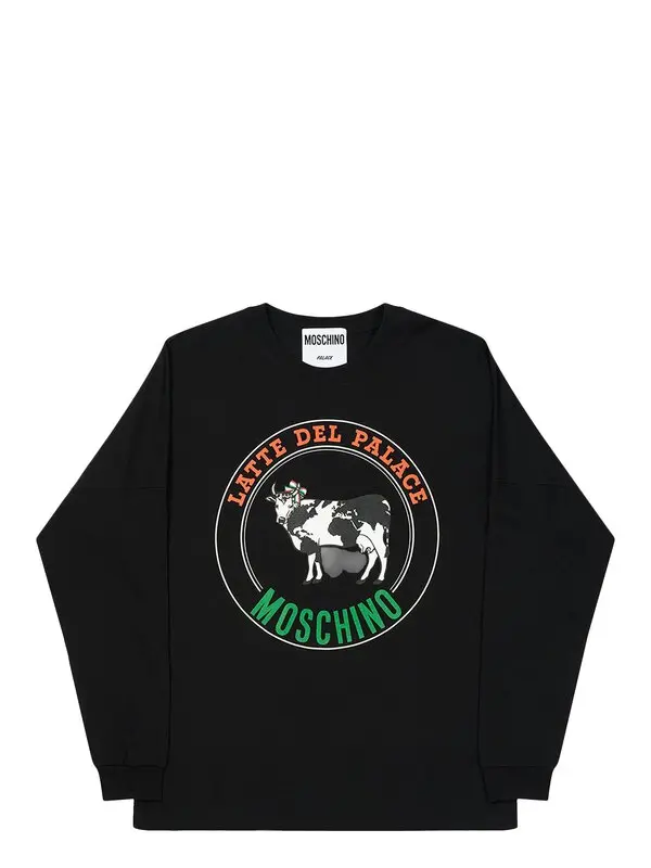 PALACE X Moschino Cow Long-sleeve - Black